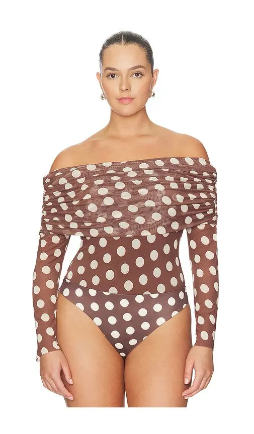 AFRM Maxine Bodysuit In . Also - Chocolate