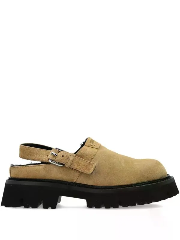 Moschino Buckle Strap Lug Sole Mules - Neutrals