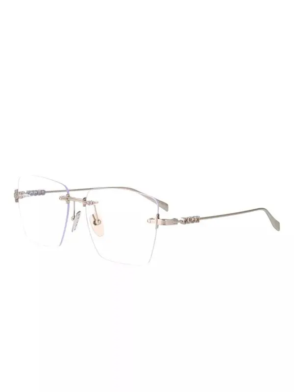 Gucci Tone Square Frame Rimless Glasses