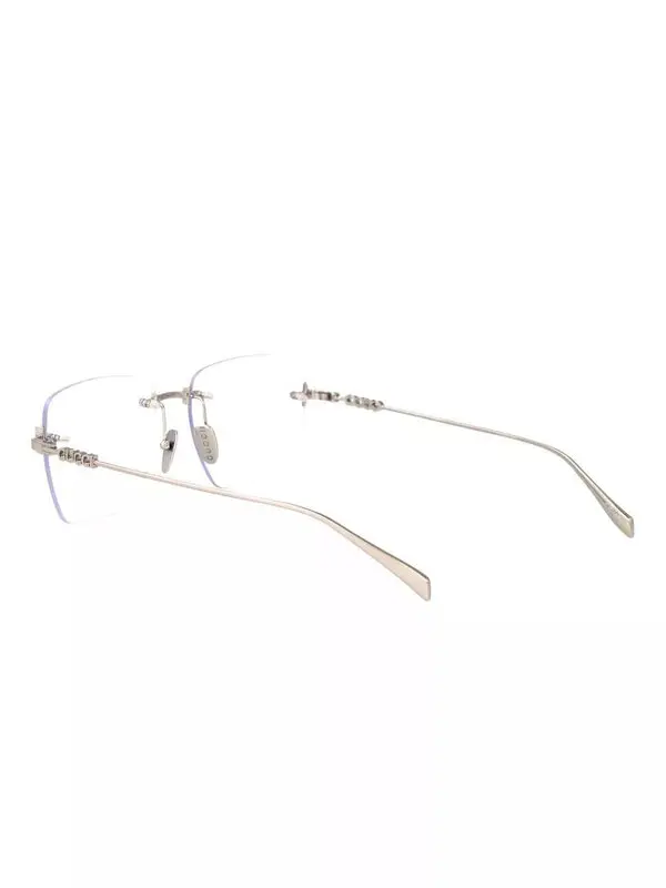 Gucci Tone Square Frame Rimless Glasses