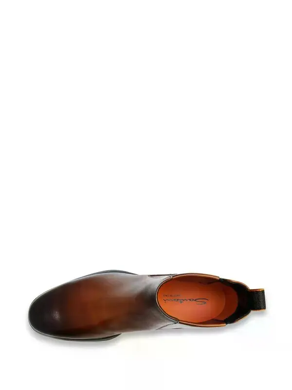 Santoni Calf Leather Chelsea Boots - Brown