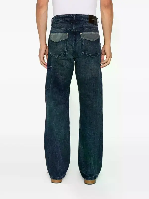 WALES BONNER Distressed Panel Jeans
