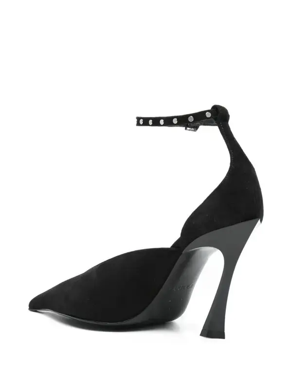 MUGLER Ankle Strap Pointed Toe Pumps