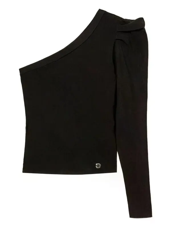 TWINSET One-shoulder Draping Top - Black