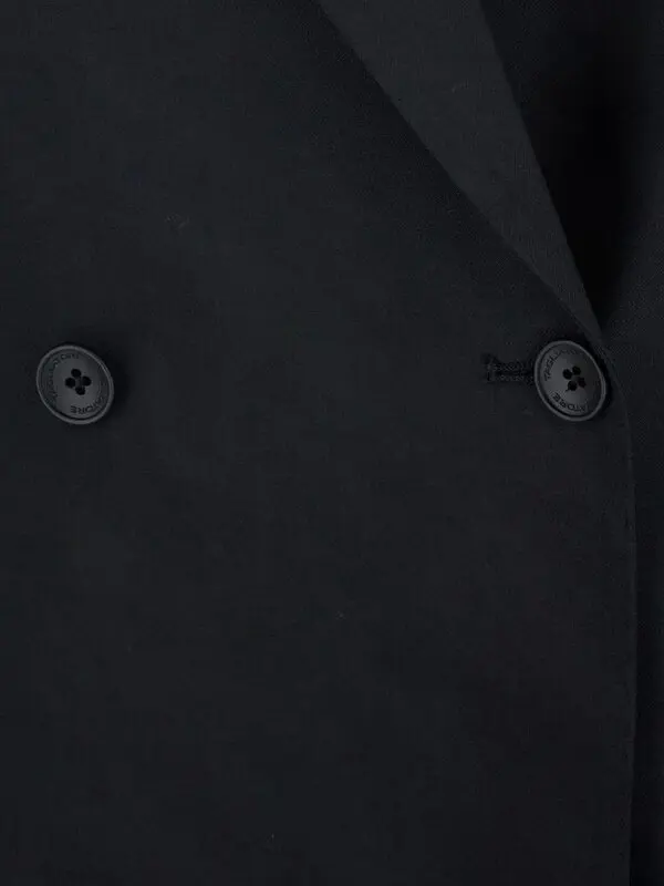 Tagliatore Double-breasted Jacket With Notched Lapels - Black