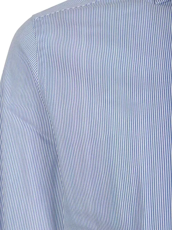 ORIAN Striped Cotton Shirt - Blue