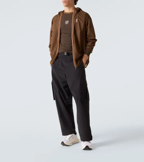 Loewe X On Logo Technical Long Sleeve Top In Toffee