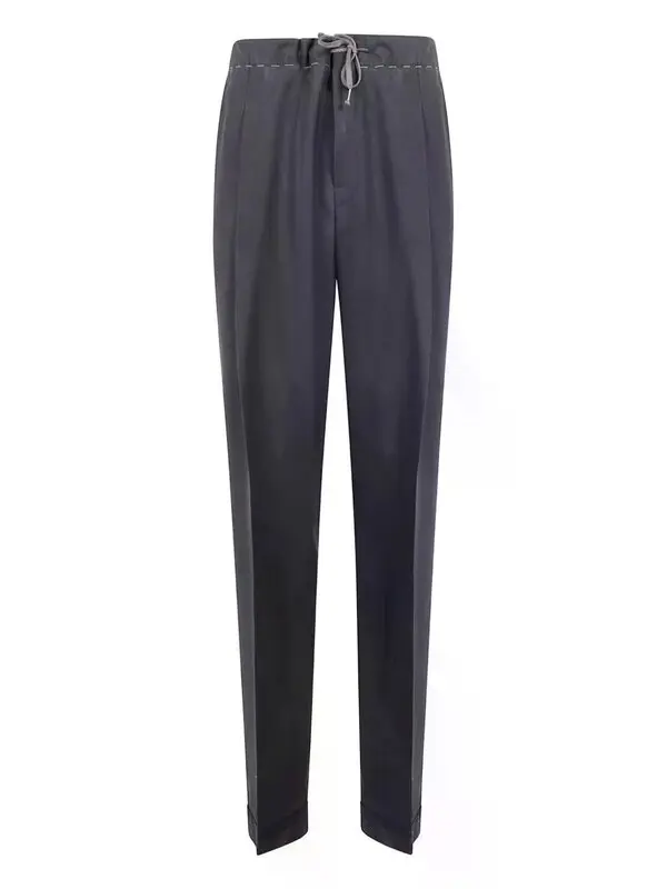MAISON MARGIELA Drawstring Pleated Trousers - Grey