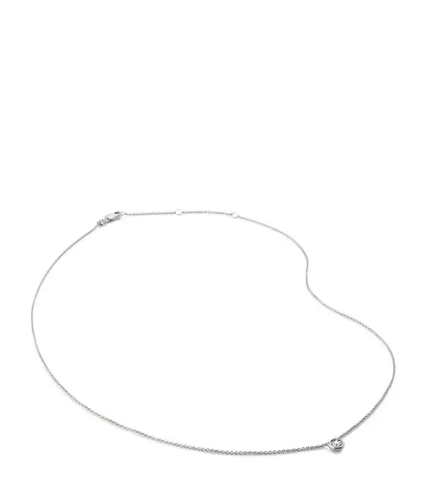 Monica Vinader Small Sterling And Diamond Necklace - Silver