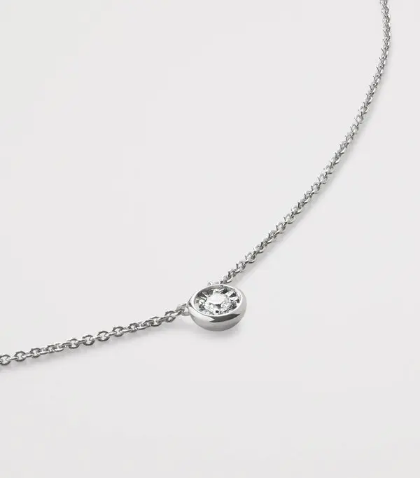 Monica Vinader Small Sterling And Diamond Necklace