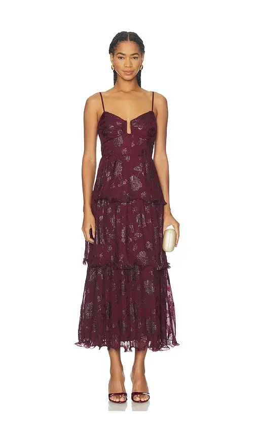 Astr The Label Lupin Dress - Wine