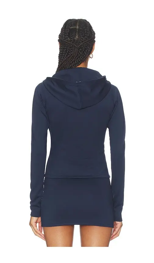 JADE CROPPER Hooded Top - Navy