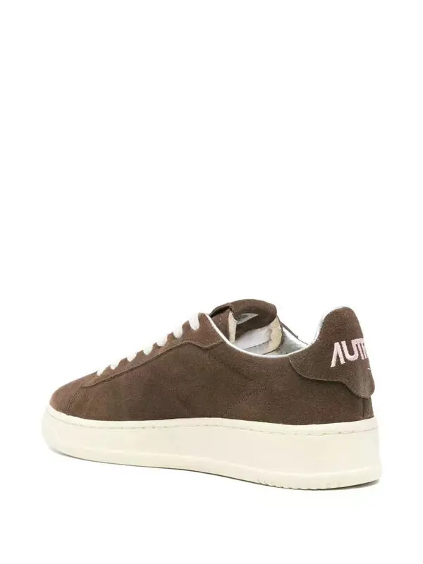 AUTRY Floral Appliqué Lace-up Sneakers - Brown