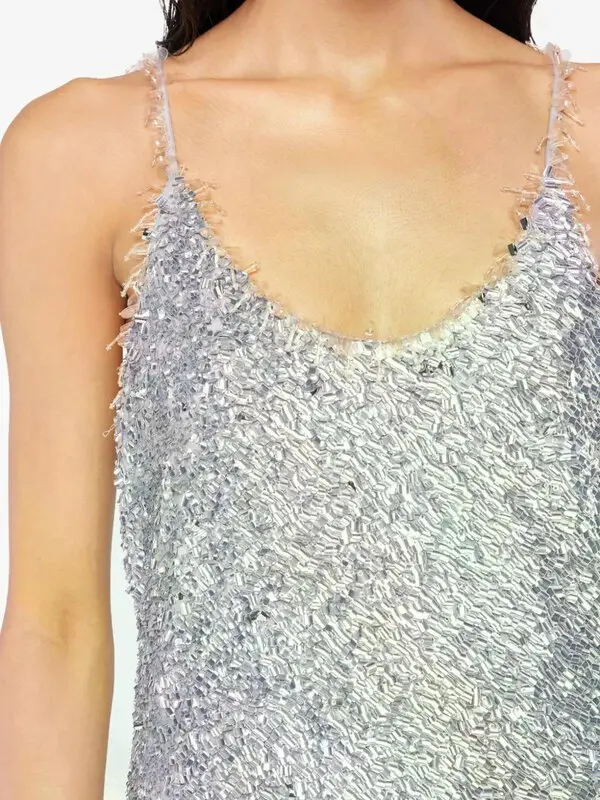 Rabanne Sequin-embellished Slip Midi Dress