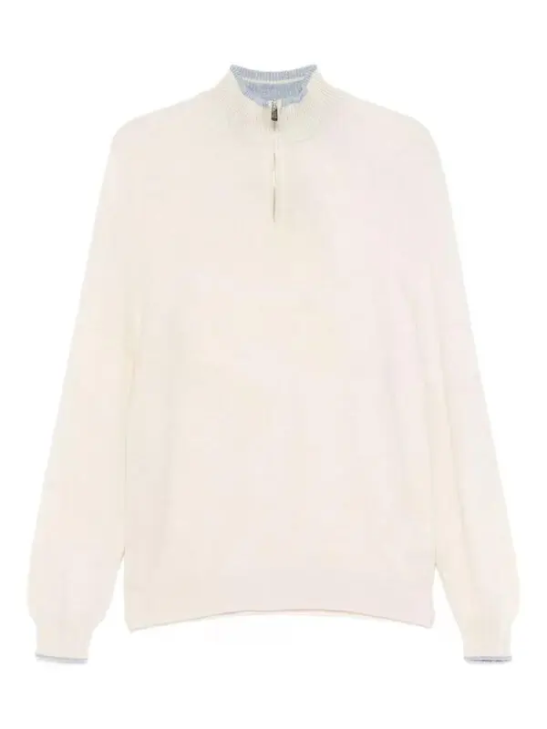 Fedeli Half-zip Sweatshirt - Neutrals