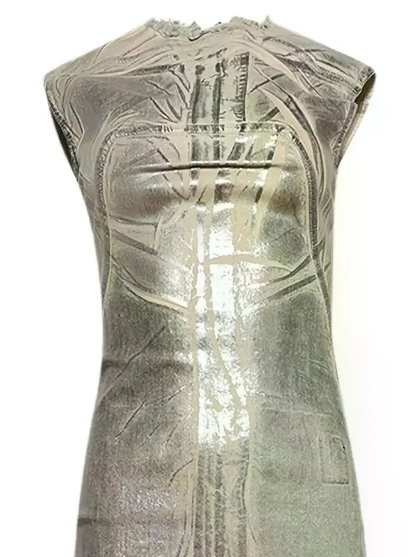 Rick Owens Round-neck Maxi Dress - Silver