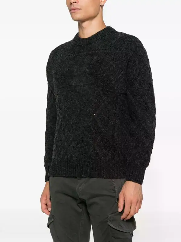 C.P. COMPANY Round Neck Sweater - Black