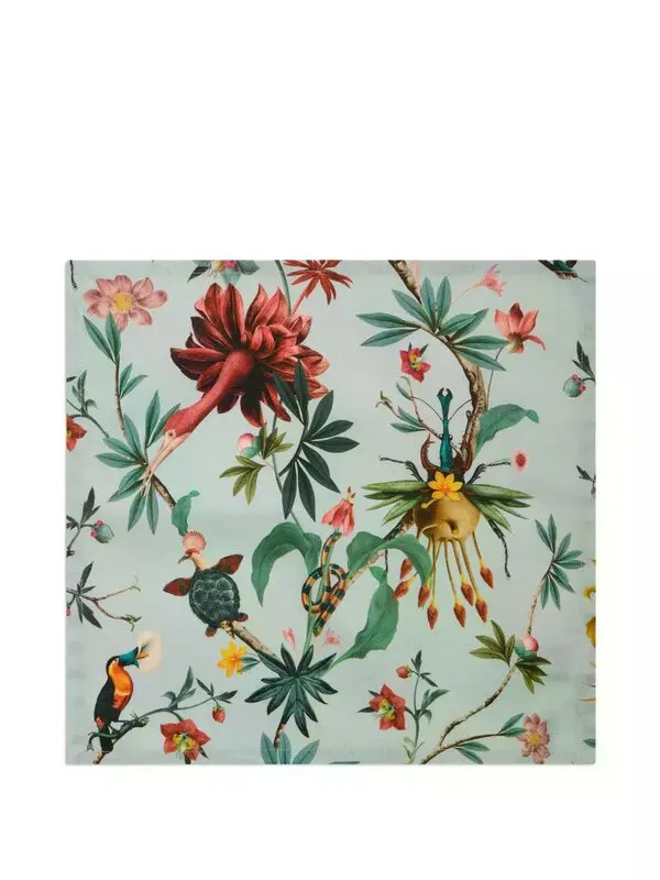 La DoubleJ X Beto Val Fantastic Creatures Floral Napkins - Blue