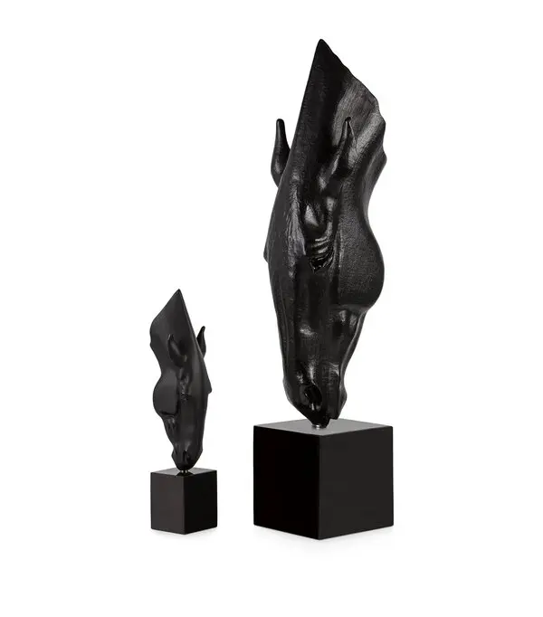 Lalique X Nic Fiddian-green Crystal Still Water Sculpture - Black
