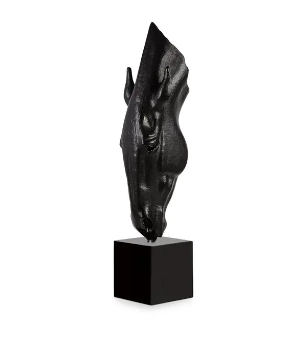 Lalique X Nic Fiddian-green Crystal Still Water Sculpture - Black