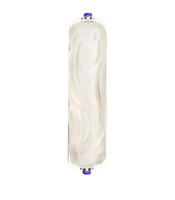 Lalique Crystal Mezuzah With Engraved Symbolic Motifs - Clear