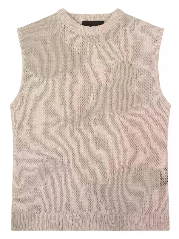 HELIOT EMIL Crew Neck Wool Vest