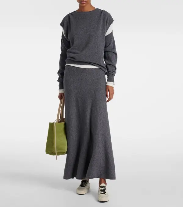 LISA YANG Torie Knitted Cashmere Maxi Skirt