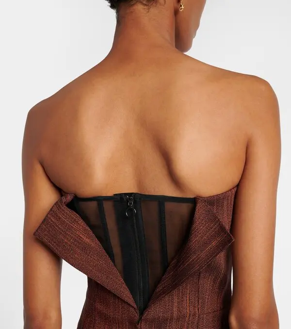 ROKSANDA Shani Wool And Cotton Bustier Gown