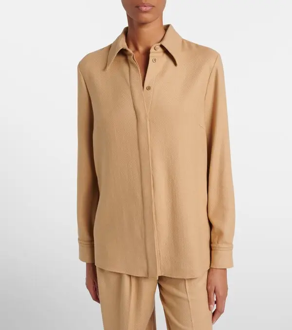 Gabriela Hearst Cruz Cashmere And Silk Shirt