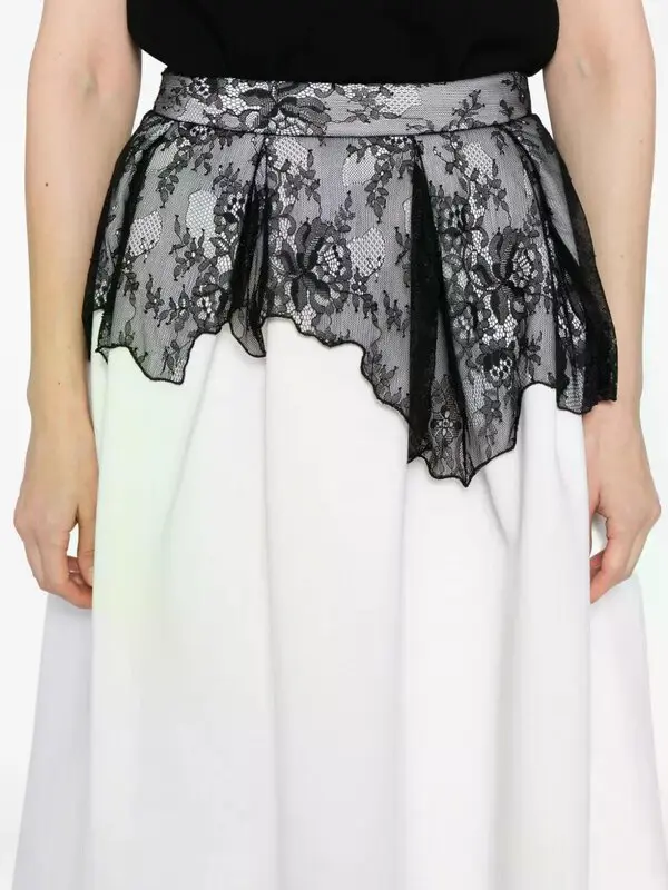 YCH Lace Trimmed Midi Skirt