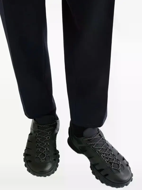 JIL SANDER Leather Lace-up Sneakers - Black