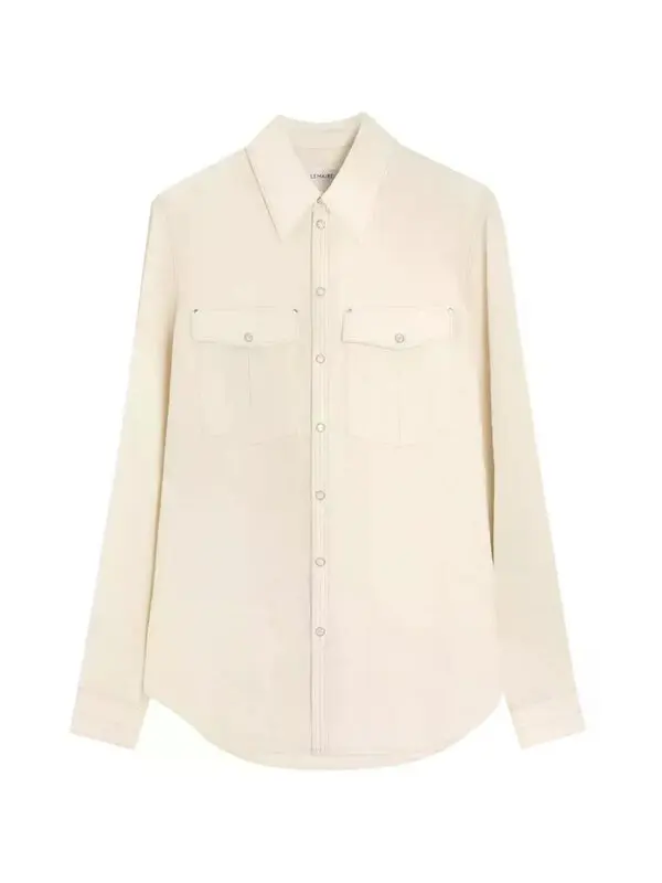LEMAIRE Long-sleeve Shirt With Patch Pockets - Neutrals