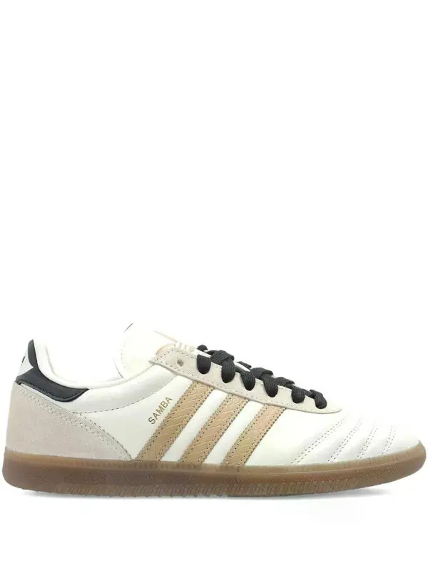 Adidas Samba Stripes Leather Sneakers - Neutrals
