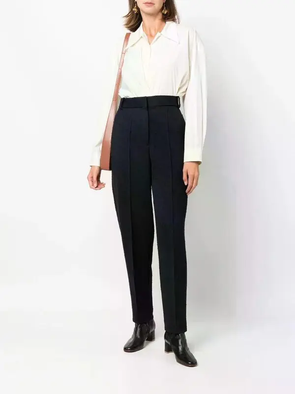 Tory Burch High-waist Tailored Wool Blend Trousers