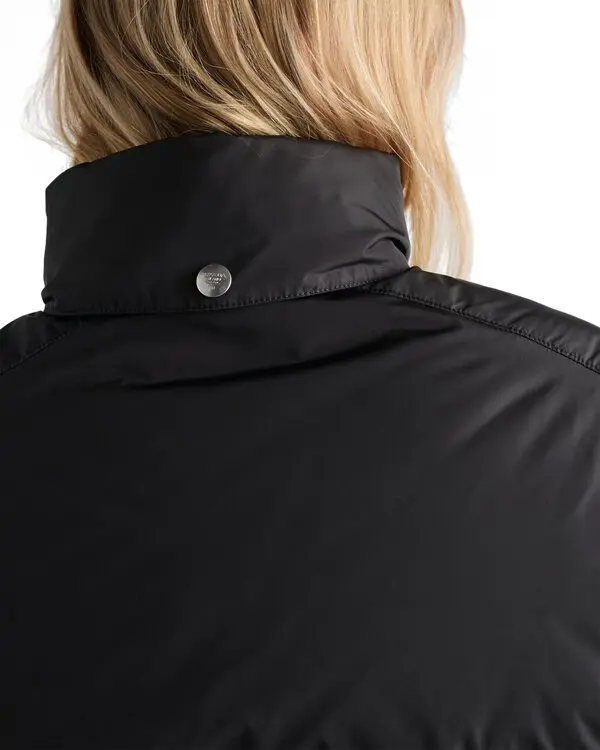 Prada Cropped Re-nylon Down Jacket With Detachable Sleeves