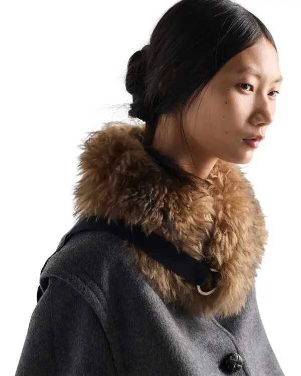 Prada Single-breasted Loden Cloth Coat