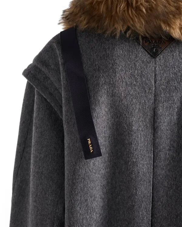 Prada Single-breasted Loden Cloth Coat