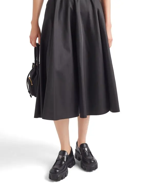 Prada Brushed Leather Monolith Loafers - Black