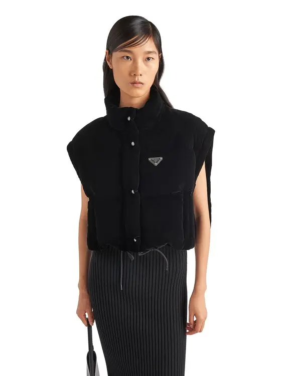 Prada Cropped Convertible Down Jacket