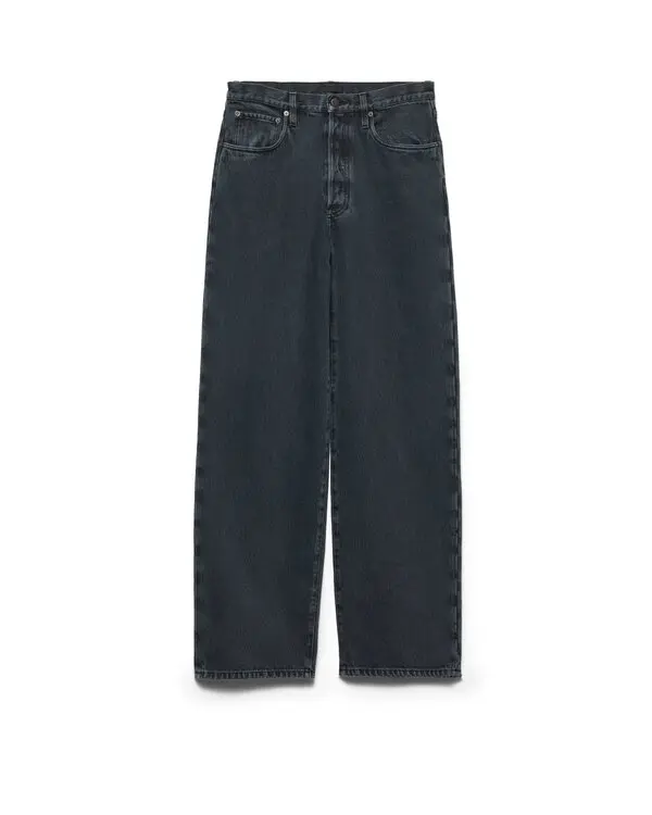 Prada Five-pocket Loose Fit Jeans - Obsidian