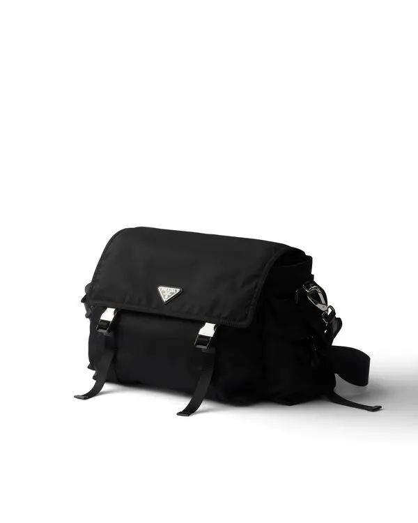 Prada Re-nylon And Leather Bag - Black