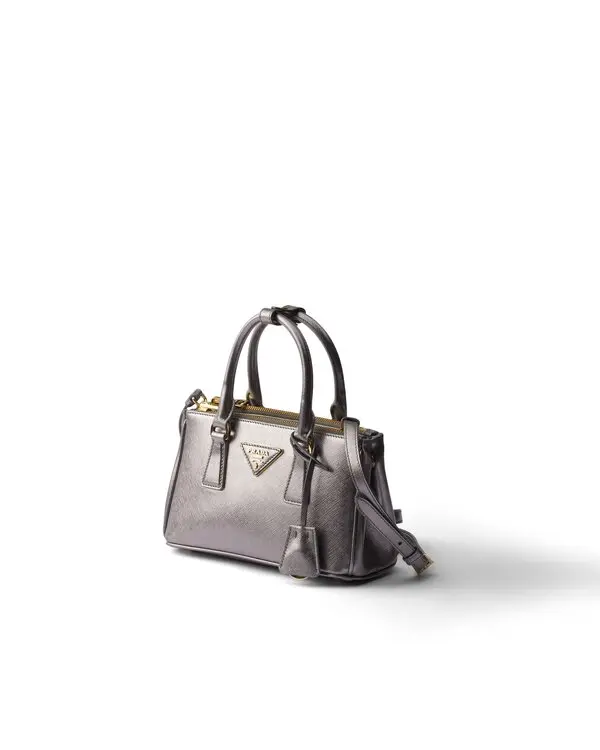 Prada Galleria Saffiano Leather Mini-bag - Chrome