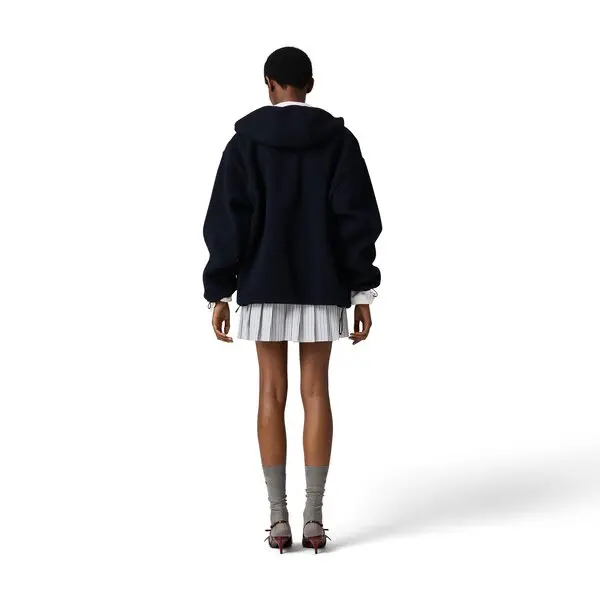 Miu Miu Cotton Fleece Zipper Hoodie
