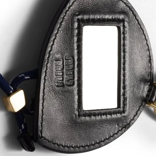 Miu Miu Leather Key Ring Trick - Burgundy