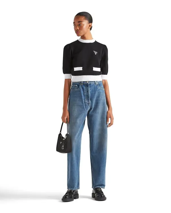 Prada High-waisted Denim Jeans - Mid Blue