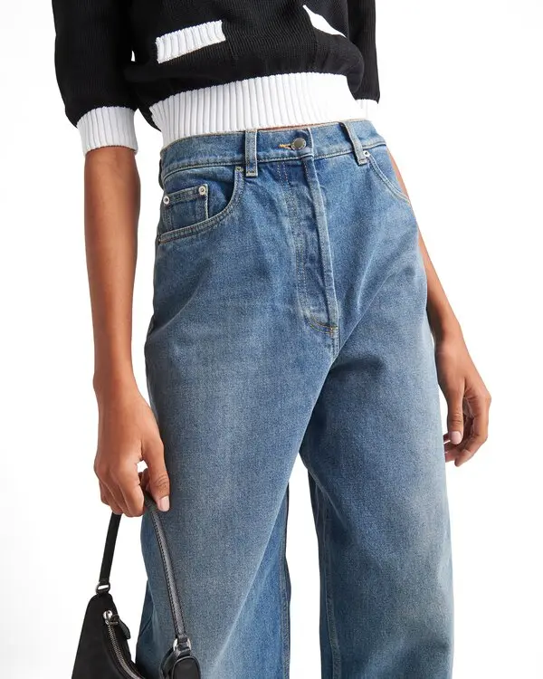 Prada High-waisted Denim Jeans - Mid Blue