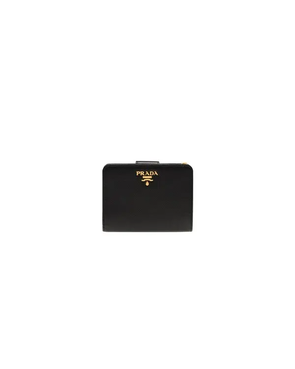 Prada Small Saffiano Leather Wallet - Black