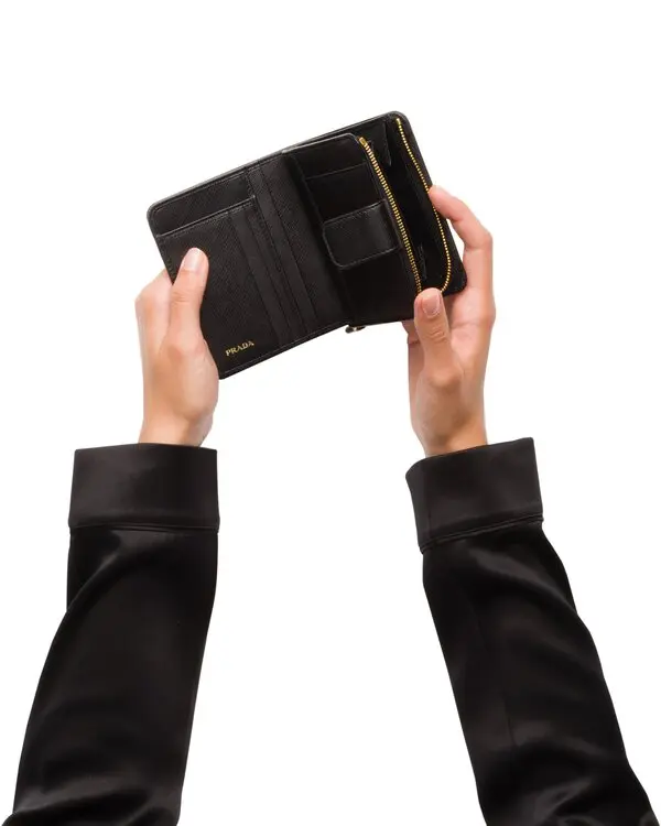 Prada Small Saffiano Leather Wallet - Black