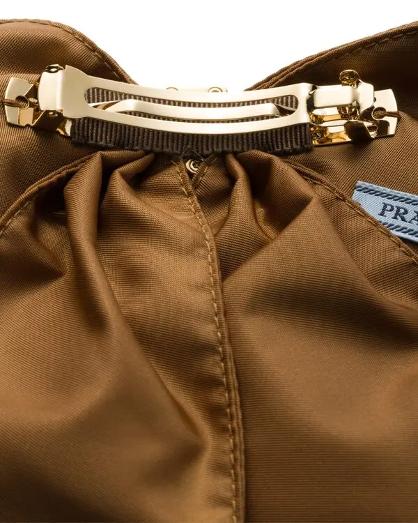 Prada Re-nylon Bow Hair Clip - Brandy