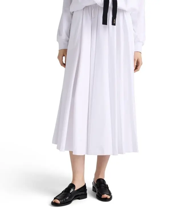Prada Reversible Cotton Jersey And Re-nylon Circle Skirt